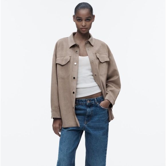 Zara | Jackets & Coats | Zaraoversizedswedeshacket | Poshmark